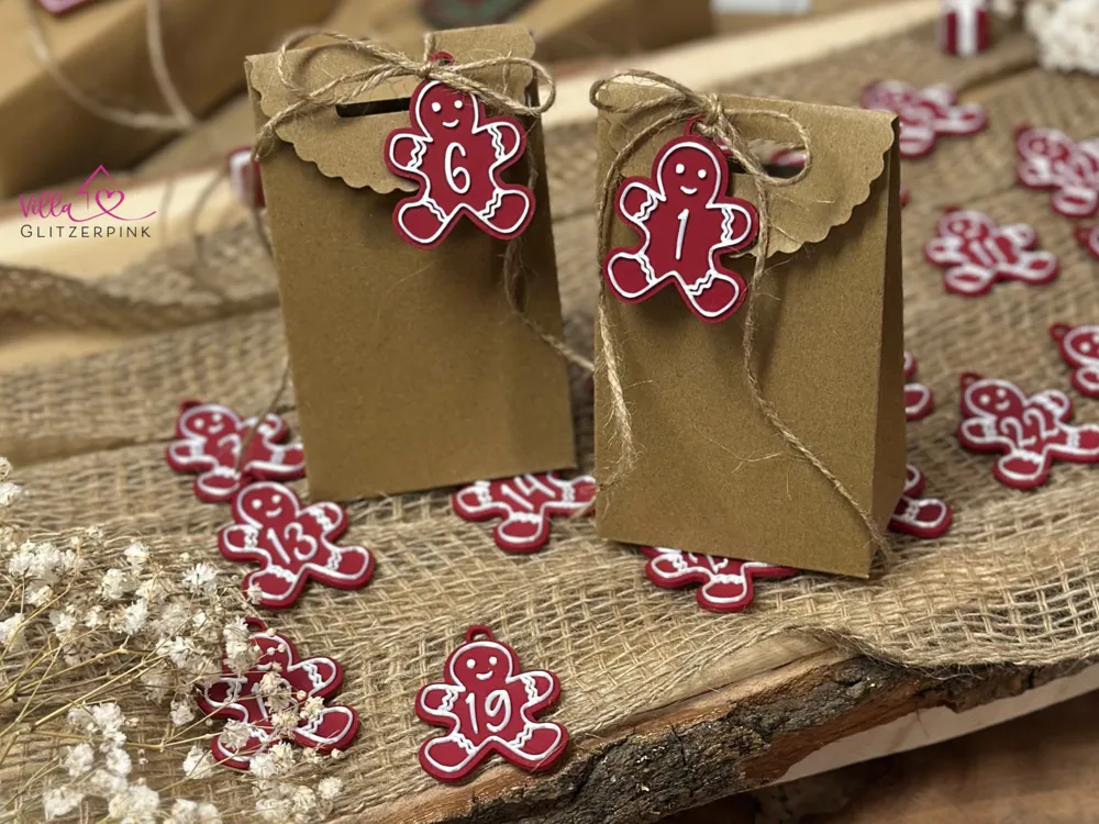 Advent Calendar Numbers Gingerbread Man Pendant - Free 3D Print Model ...
