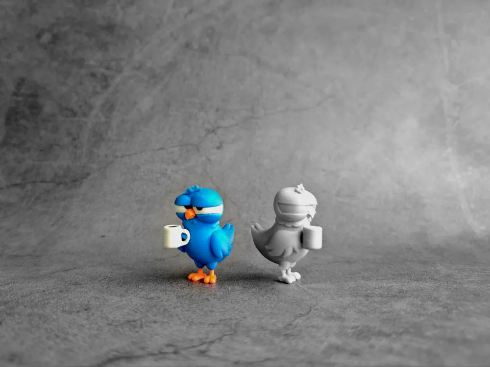 Overworked Bird (ams+Monochrome Version) by 云朵朵小姐姐的爸爸 MakerWorld ...