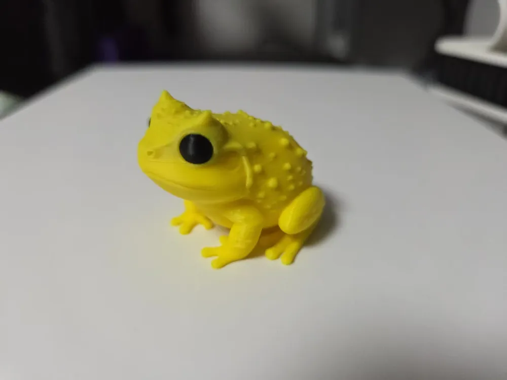 Finger Pets-Yellow Horned Frog - Free 3D Print Model - MakerWorld