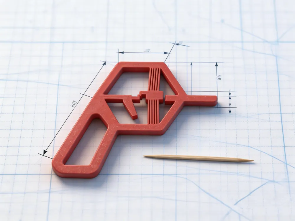 Handheld Toy - Mini Toothpick Gun - Free 3D Print Model - MakerWorld