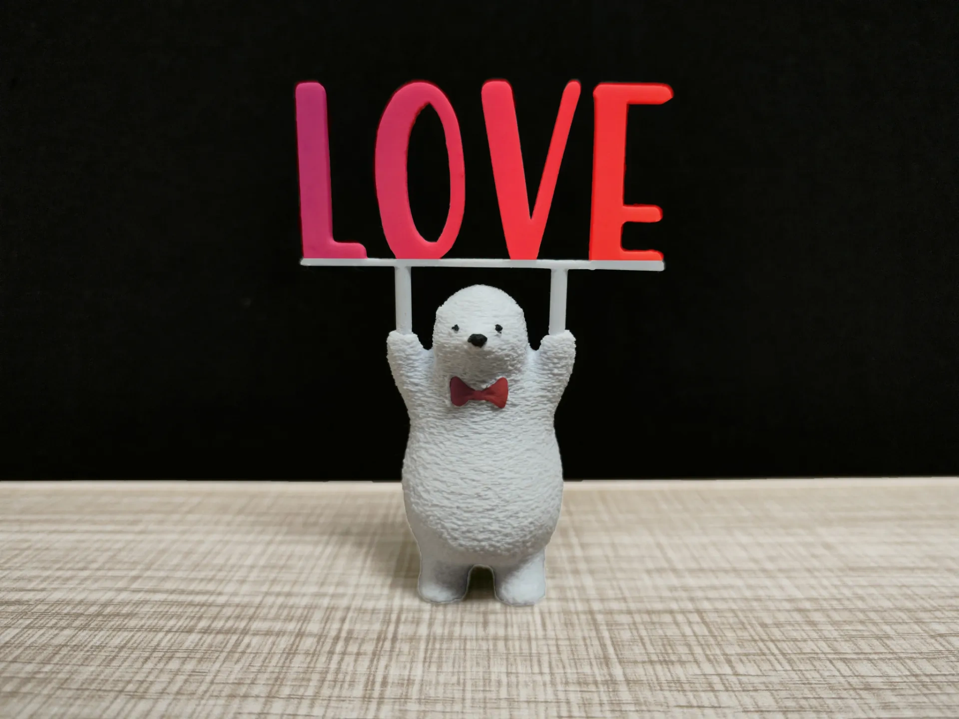 Polar Bear Series - Love Bear Holding a Sign (Polar Bear_Love_Board) by ...