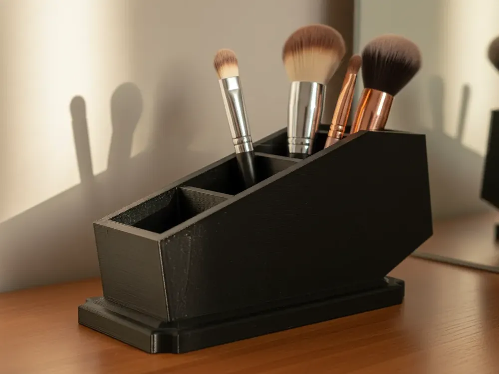 Coffin Makeup Brush Holder - Halloween - Free 3D Print Model - MakerWorld