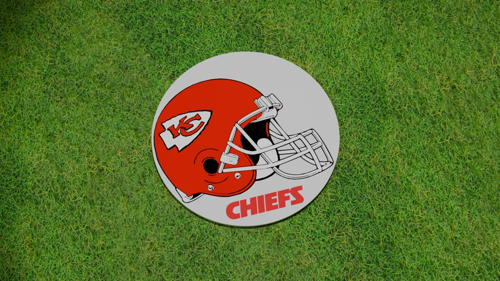 Kansas City Chiefs Helmet Coaster - Free 3D Print Model - MakerWorld