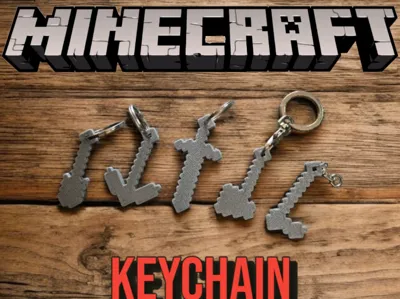 minecraft keychain 3d print model download - MakerWorld