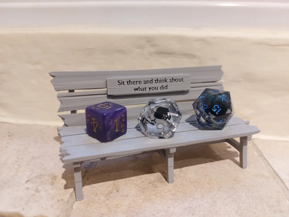 Dice Time-Out Bench - D&D TTRPG Gaming by dungeons and wyverns ...