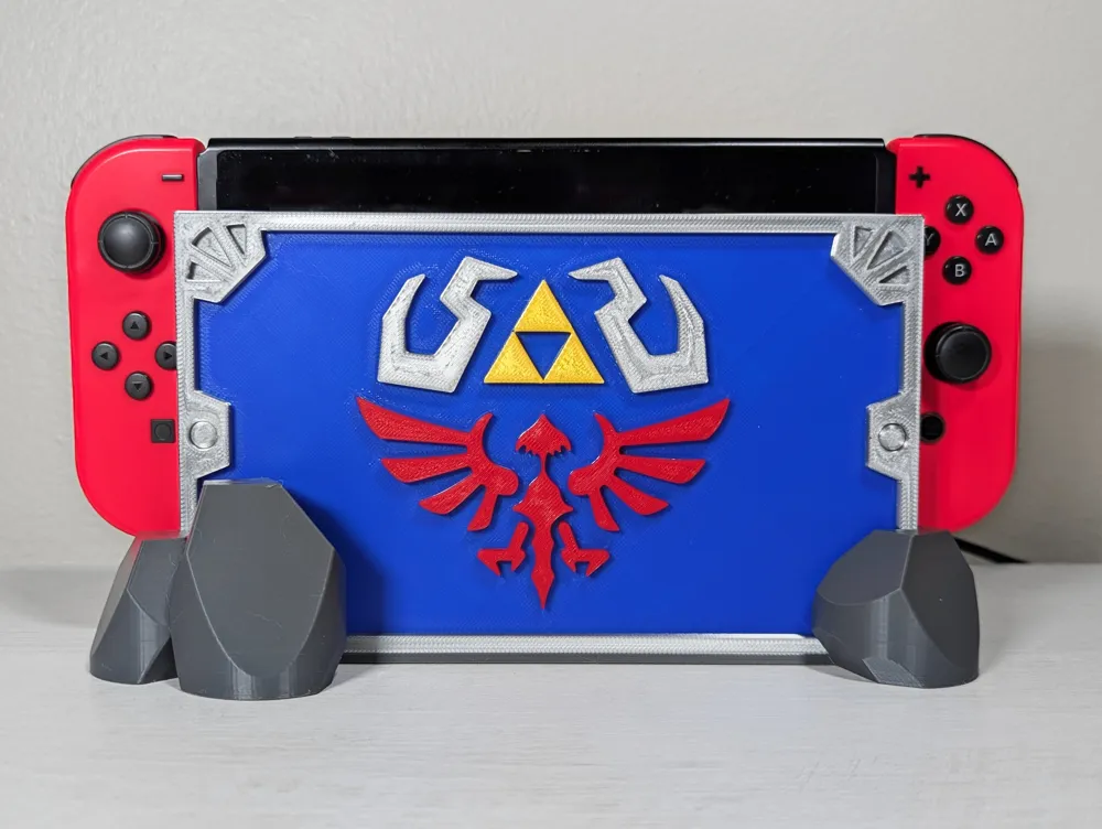Hylian Shield Nintendo Switch Dock Cover - Free 3D Print Model - MakerWorld