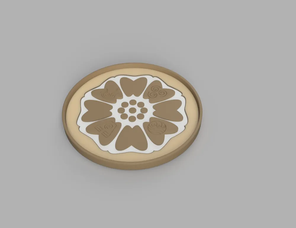 White Lotus & Red Lotus Tile Coaster | ATLA inspired by israelflores1 ...