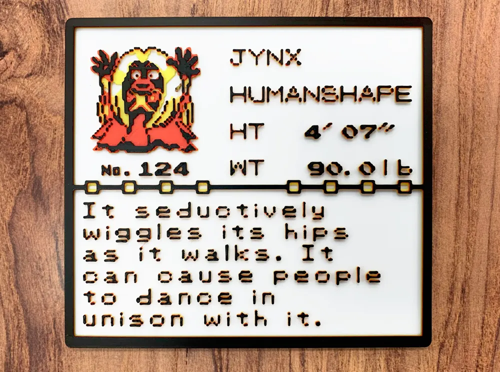 Pokemon Pokedex Jynx by CraftyFox3D - MakerWorld