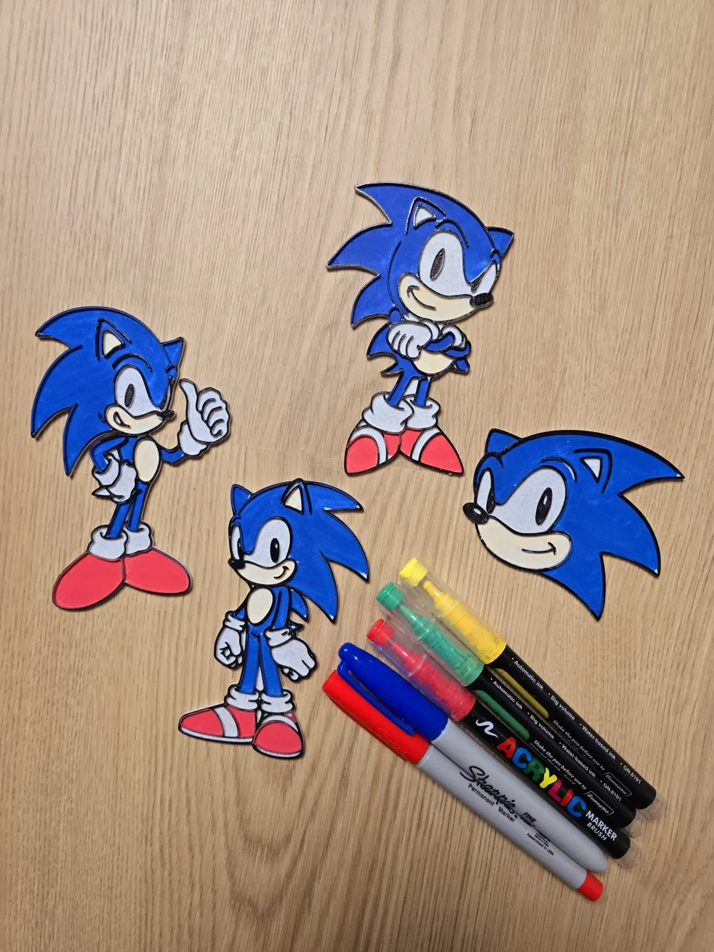 Cool Sonic DIY Coloring Pack 3 - Free 3D Print Model - MakerWorld