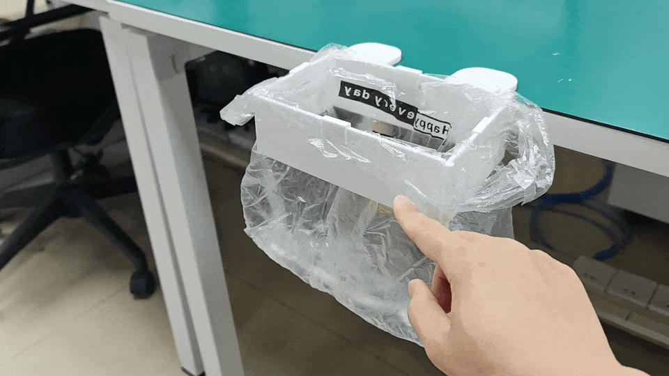 Foldable Trash Can Desktop Clamp Style Plastic Bag Rack by SeeOne ...