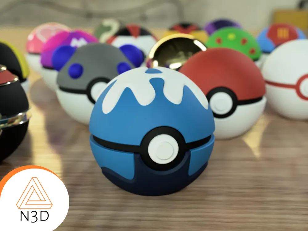 Dive Ball - Pokemon Pokeball Collection by N3D - MakerWorld