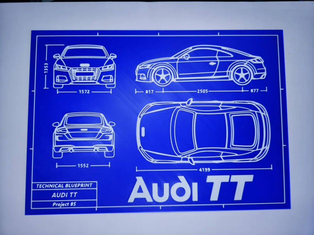 Audi TT - Blueprint - Free 3D Print Model - MakerWorld