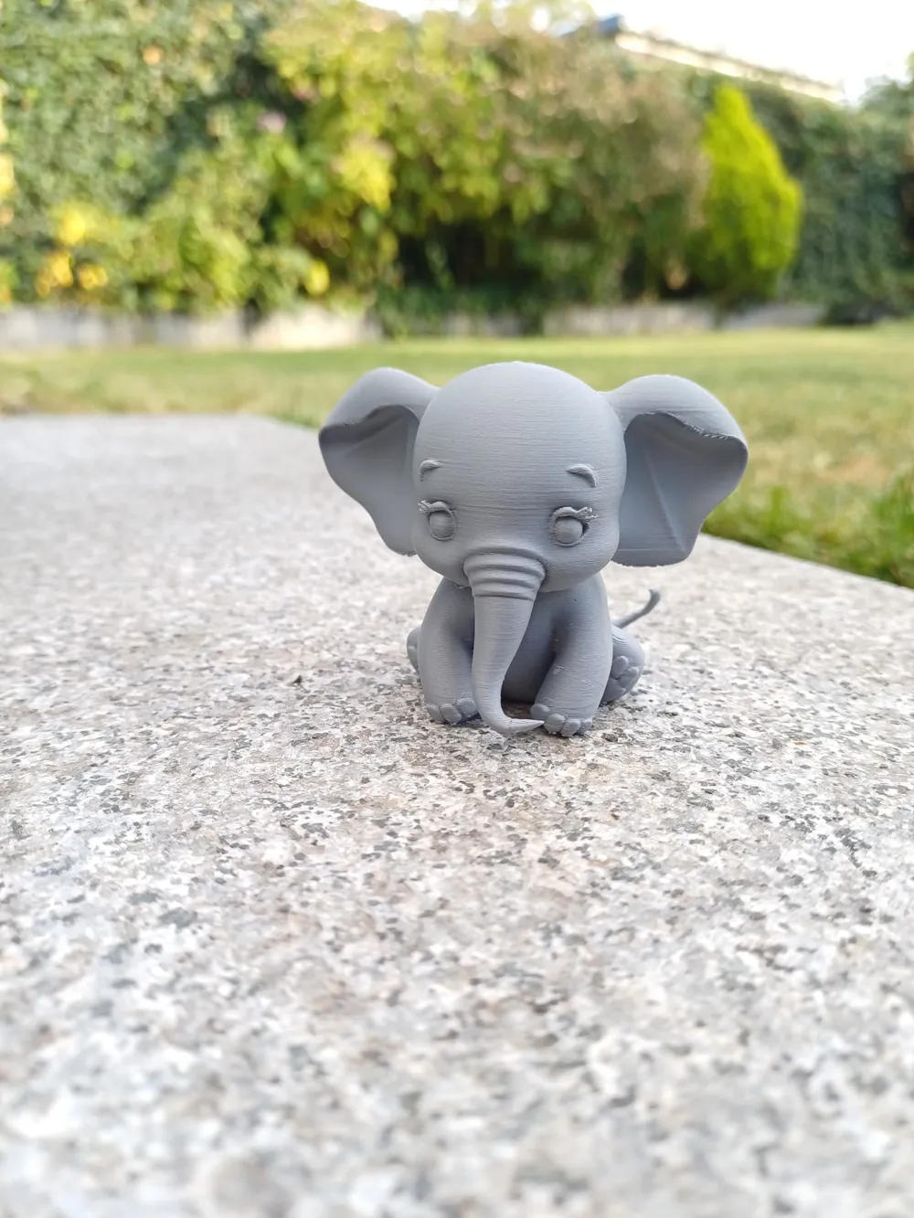 Baby Trunk Buddy (Cute Sitting Elephant) - Free 3D Print Model - MakerWorld