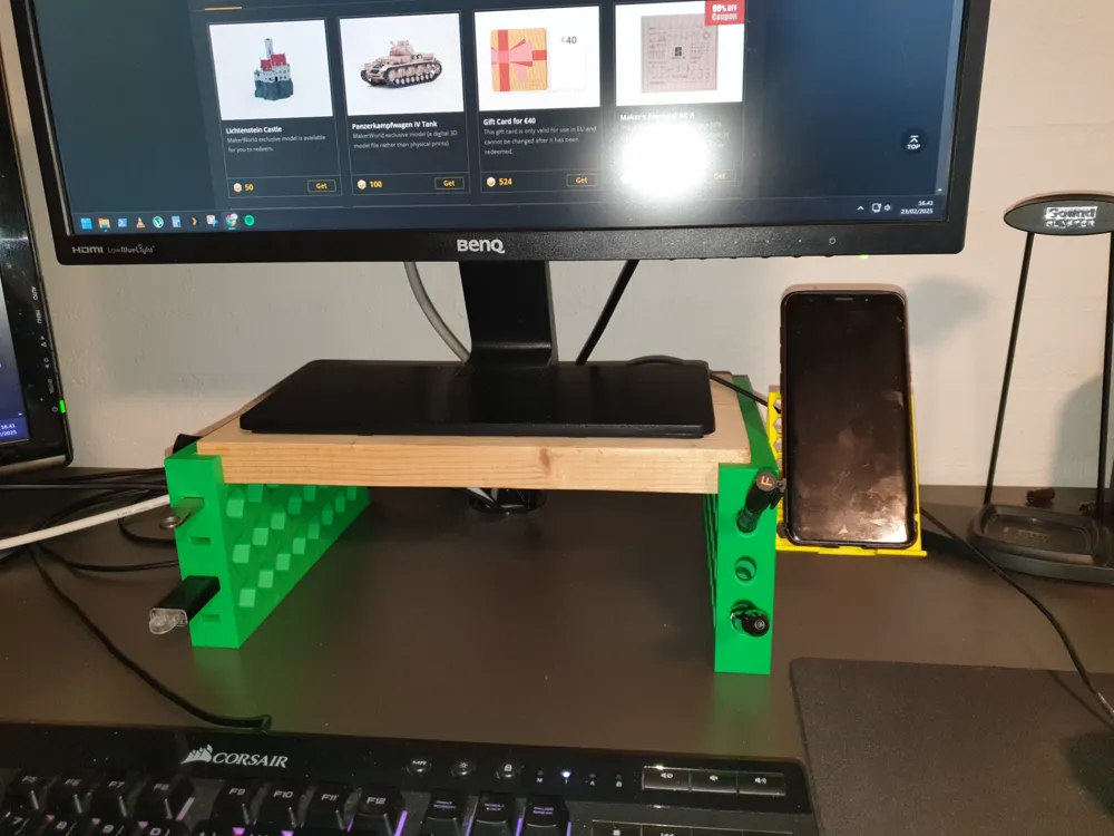 Monitor Risers with modular add-ons by SIKJLA - MakerWorld