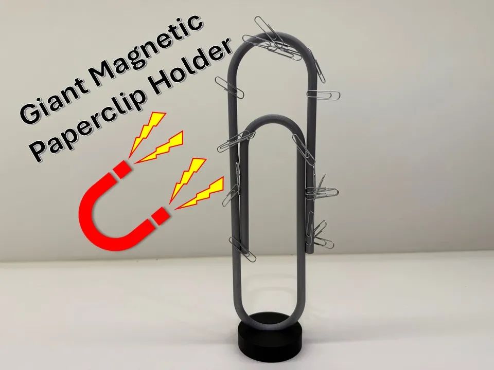 Giant Magnetic Paperclip for your Paperclips - Free 3D Print Model ...