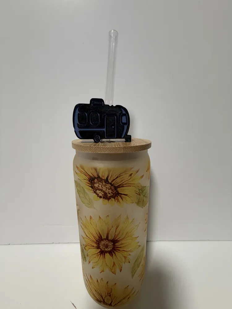 Camper Straw Topper - Free 3D Print Model - MakerWorld