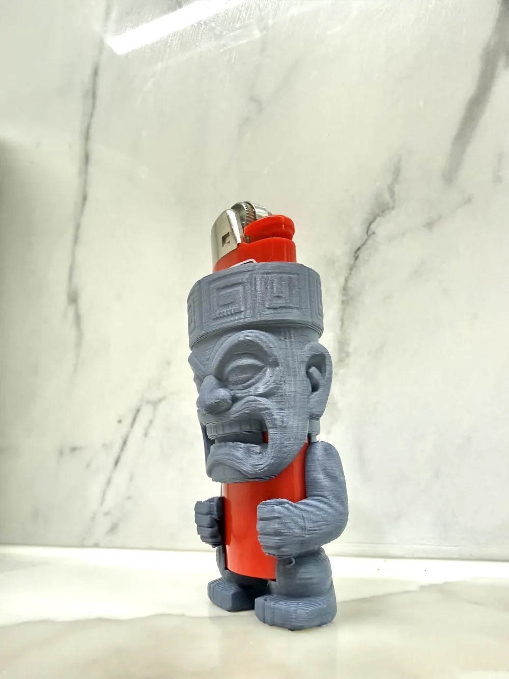Tiki lighter case - Free 3D Print Model - MakerWorld