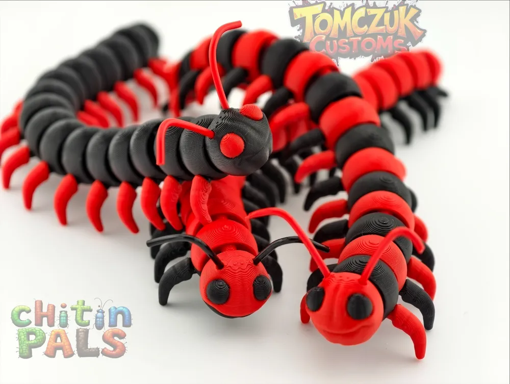 Chitin Pals: Clever Centipede! - Free 3D Print Model - MakerWorld