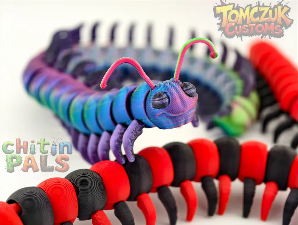 Chitin Pals: Clever Centipede! - Free 3D Print Model - MakerWorld