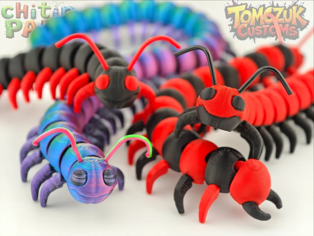 Chitin Pals: Clever Centipede! - Free 3D Print Model - MakerWorld