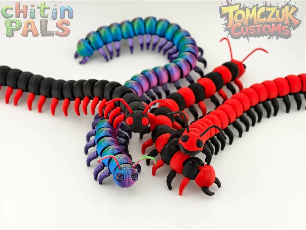 Chitin Pals: Clever Centipede! - Free 3D Print Model - MakerWorld