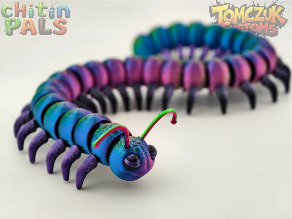 Chitin Pals: Clever Centipede! - Free 3D Print Model - MakerWorld