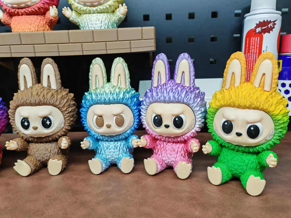 Labubu Sitting Party - Rotating Eyes (No AMS required) - Free 3D Print ...