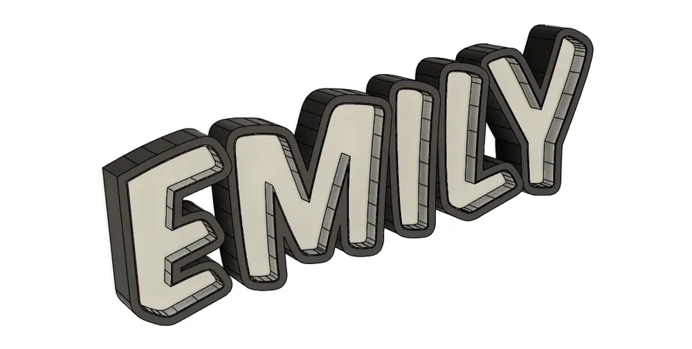 NAMENSSCHILD - EMILY - by PrintFarm24 - MakerWorld