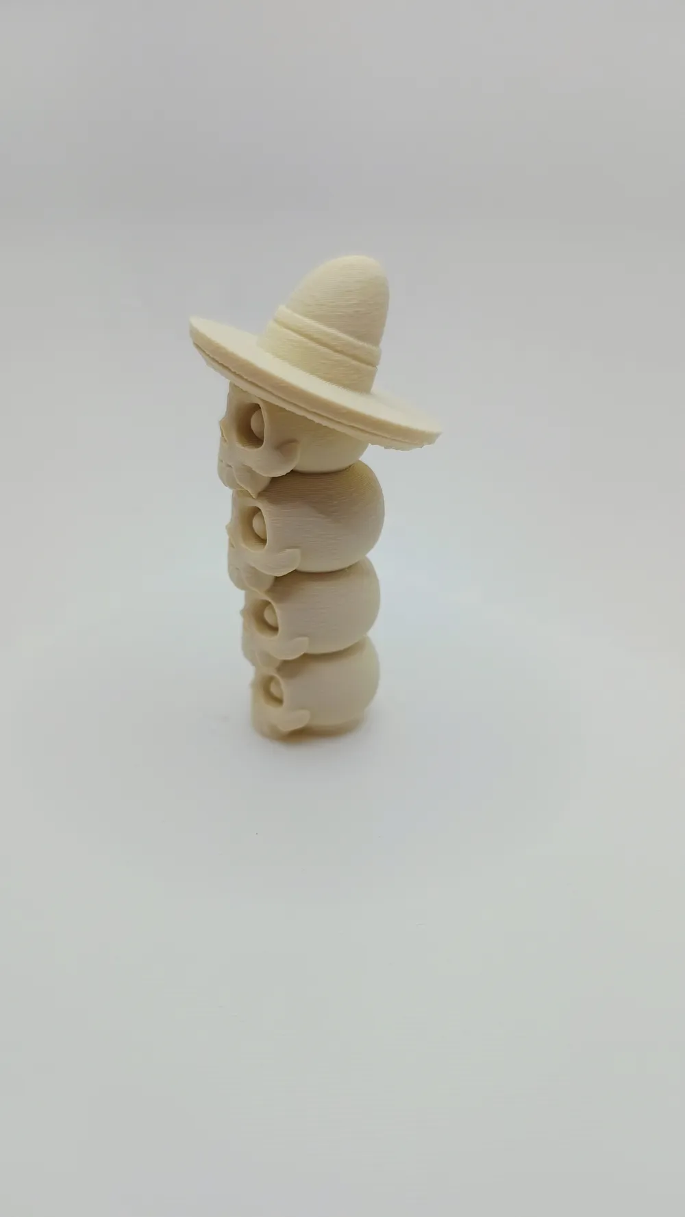 Sombrero Skull Stack - Fiesta Totem - Free 3D Print Model - MakerWorld