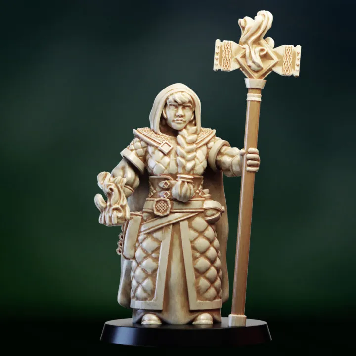 Dwarf cleric dnd miniature Remixed by Darkwing MakerWorld: Download ...