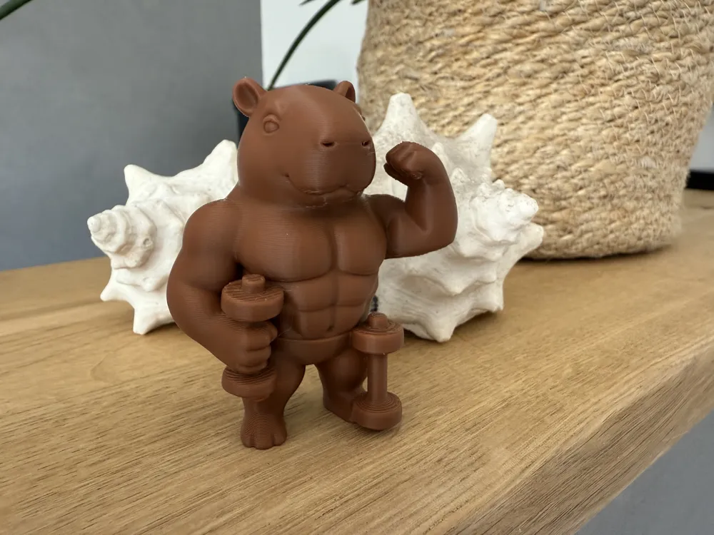 Musclebara – Bodybuilding Capybara with Dumbbells by Boring Memories 3D ...