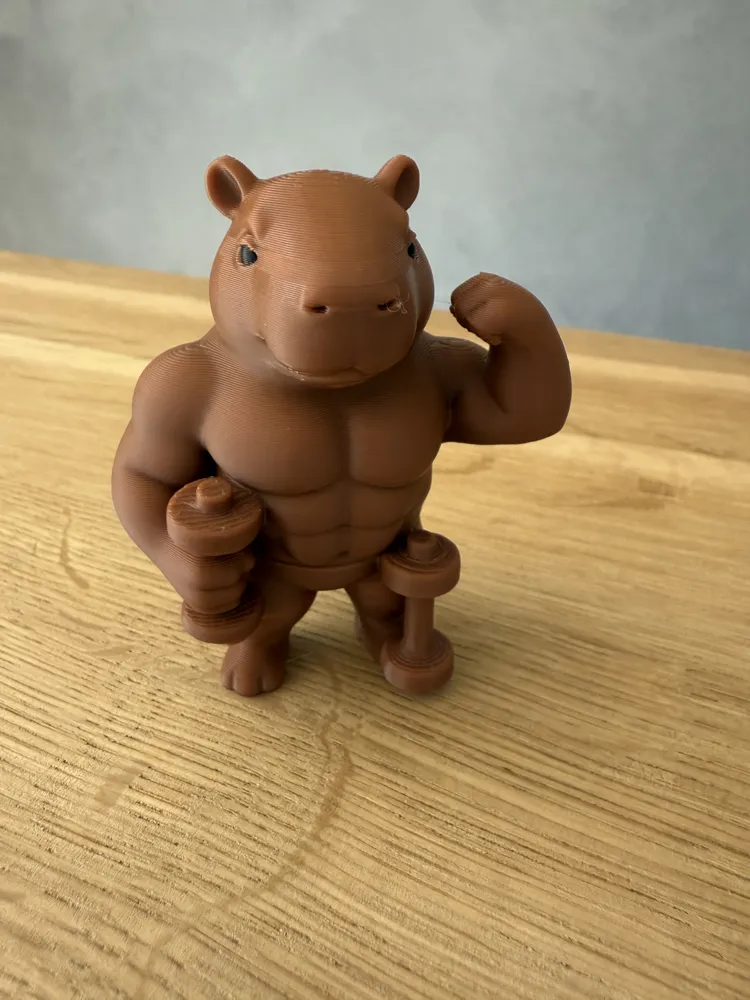 Musclebara – Bodybuilding Capybara with Dumbbells by Boring Memories 3D ...