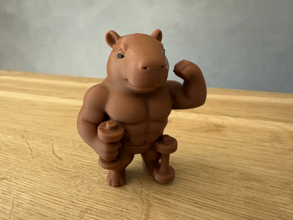 Musclebara – Bodybuilding Capybara with Dumbbells by Boring Memories 3D ...