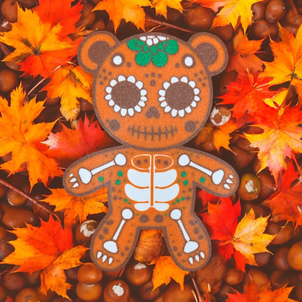 Halloween teddy bear sugar skull by ravenmoy - MakerWorld