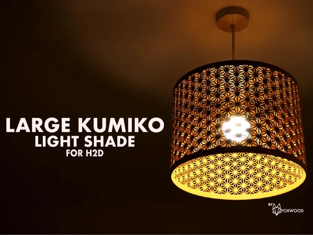 Large Kumiko lamp Shade / Ceiling light by Foxwood MakerWorld: Download Free 3D Models