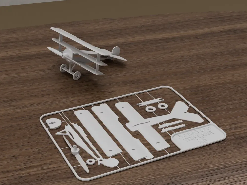 Flying WWI German Triplane Kit Card by oreks MakerWorld: Download Free ...