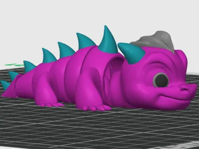 Flicker the Flexi Dragon - No Supports Needed! by LuxerArk MakerWorld ...