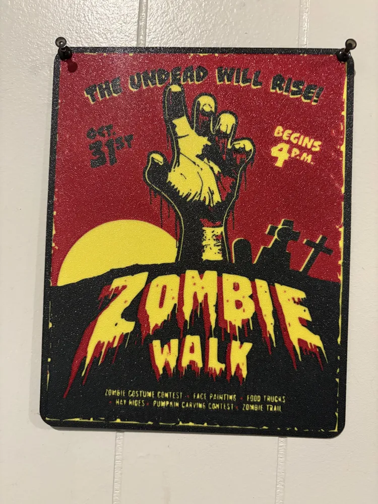 Zombie Walk Movie Poster Sign by Larry Swope MakerWorld: Download Free ...
