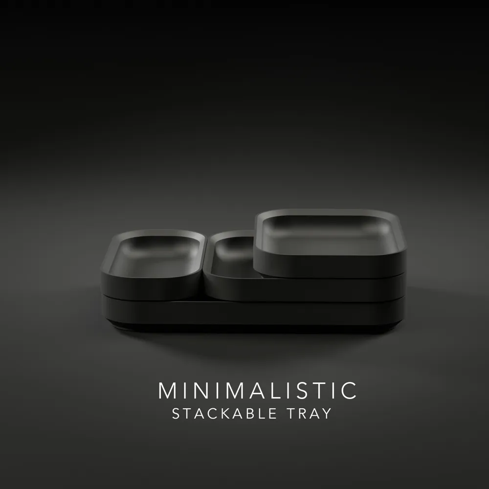 Minimalistic Stackable Tray / Bowl by morethingMakerWorld: Download Free 3D Models