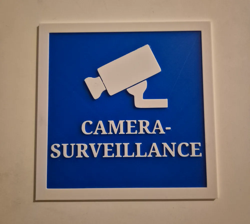 Camera Surveillance Sign by Mr_soder - MakerWorld