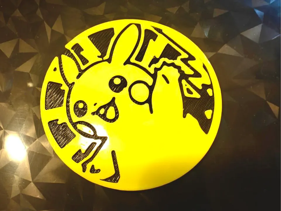Pikachu Pokemon Coin (Front & Back) - Free 3D Print Model - MakerWorld