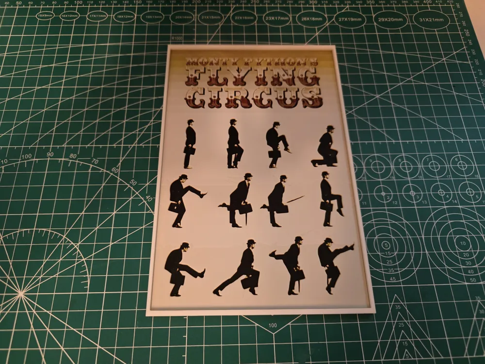 Monty Python's Flying Circus Poster - Hueforge Art - Free 3D Print ...
