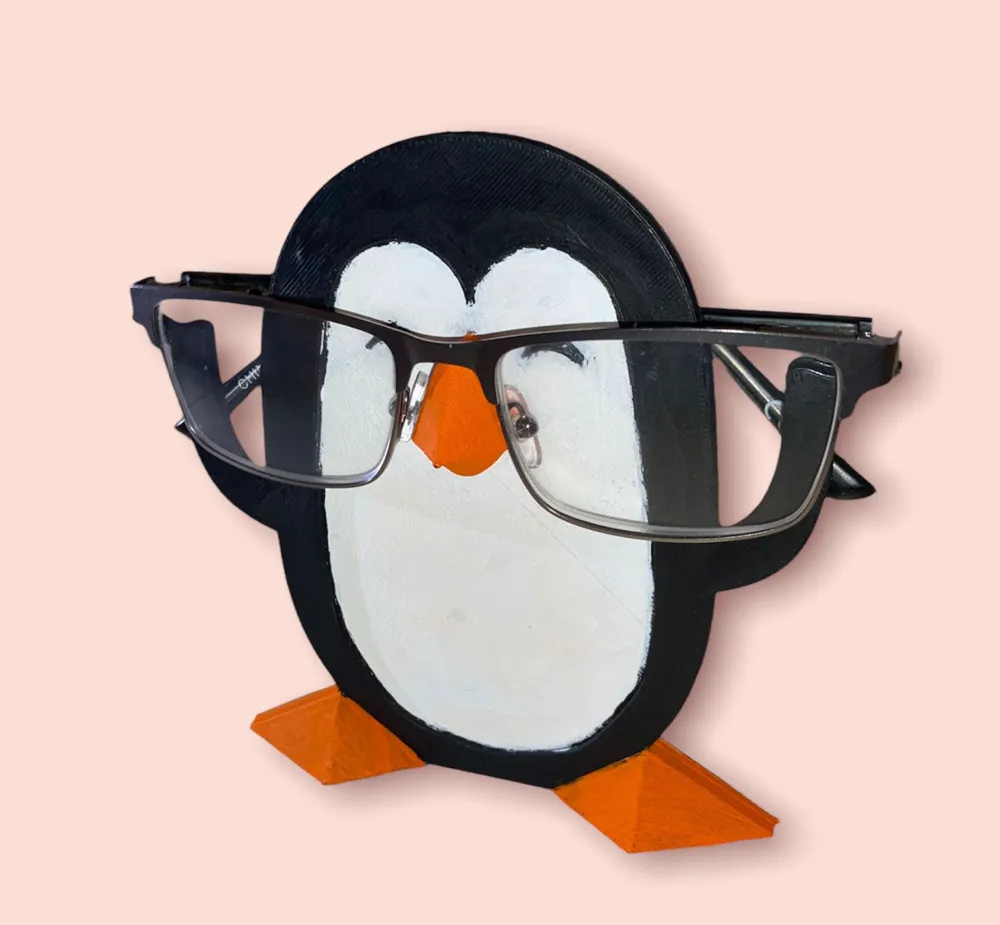 Penguin glasses stand - Free 3D Print Model - MakerWorld