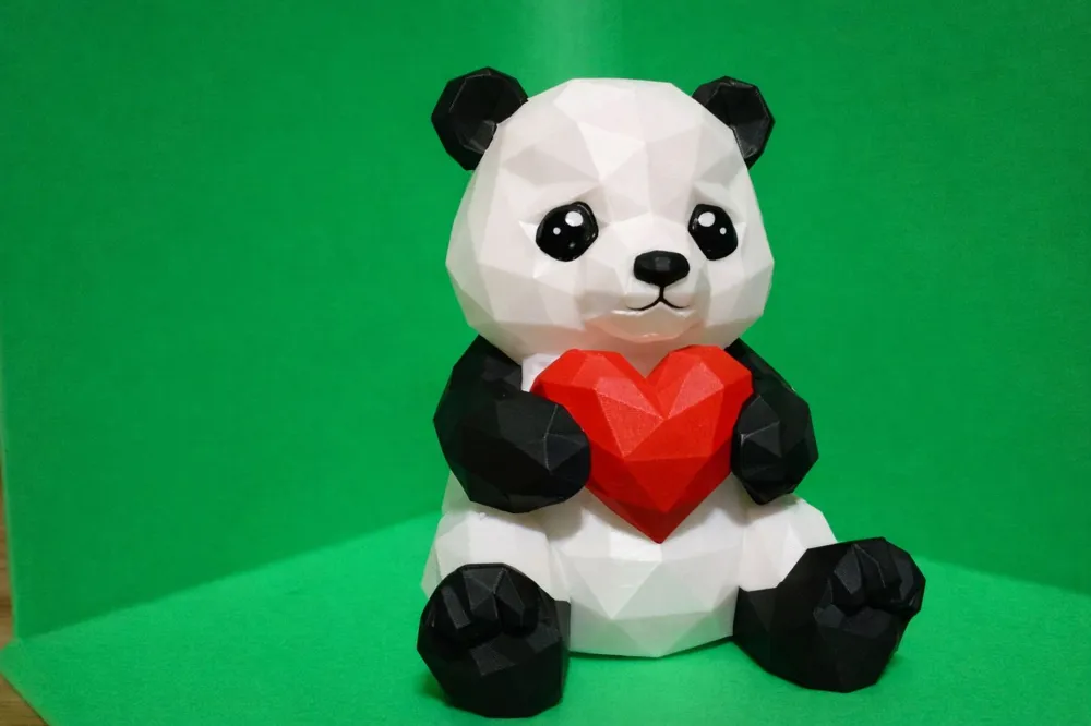Panda Low Poly - Modelo de impresión 3D gratuito - MakerWorld