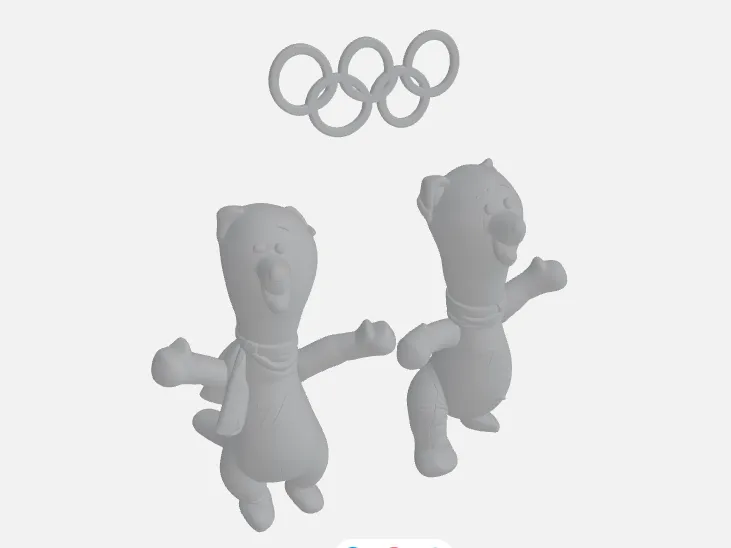 Weasel Olympic Mascots 2026 Milano Cortina - Free 3D Print Model ...