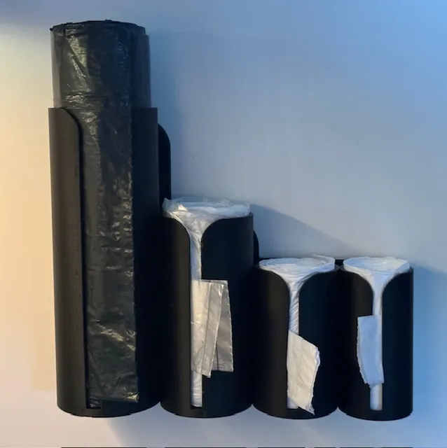 Plastic bags holders with seperate backplate by Tyrrell6W-ers - MakerWorld