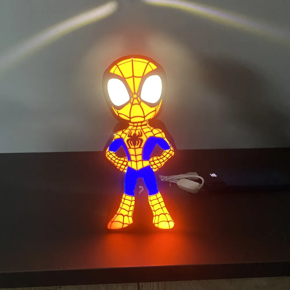 Spidy Spiderman Lightbox by SandhuPrint MakerWorld: Download Free 3D Models