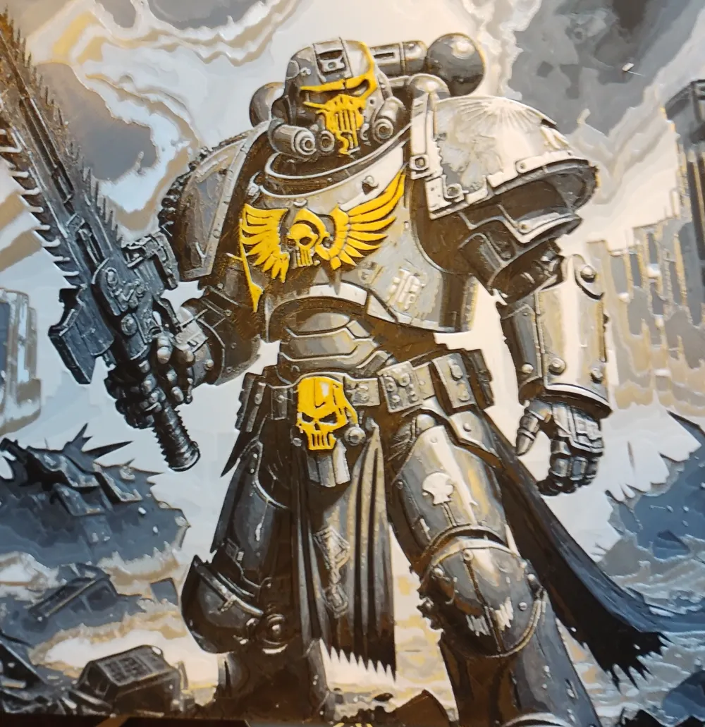 Warhamer Space Marine Silver and Gold by PG3D - MakerWorld