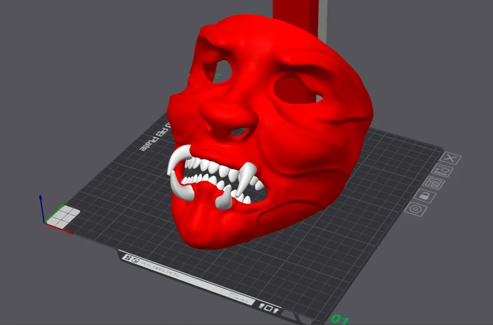 Oni style mask with tusks by Relicsempire - MakerWorld