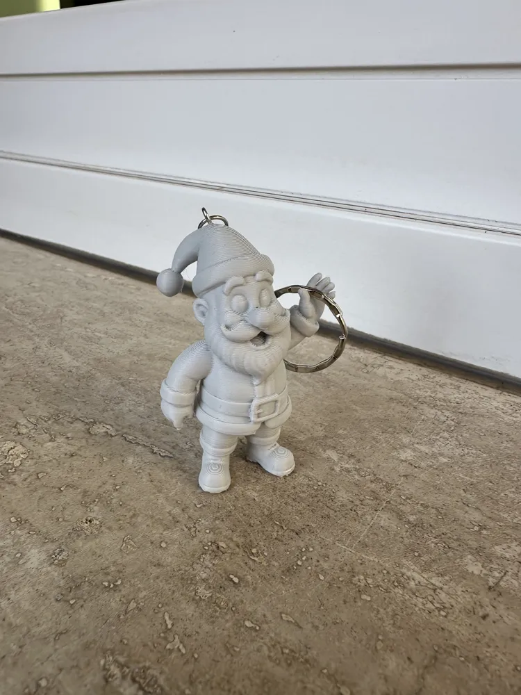 Santa Claus keychain - Free 3D Print Model - MakerWorld
